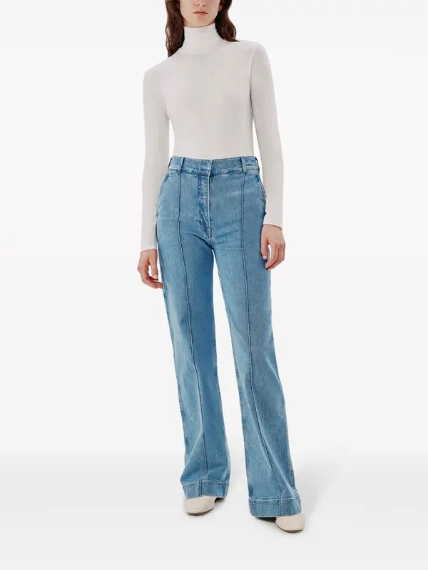 Another Tomorrow Roll-neck Long-sleeve Bodysuit - White
