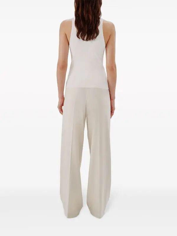 Another Tomorrow Ribbed-knit Tank Top - White