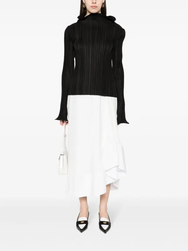 LANVIN Midi Pleated Skirt - Black