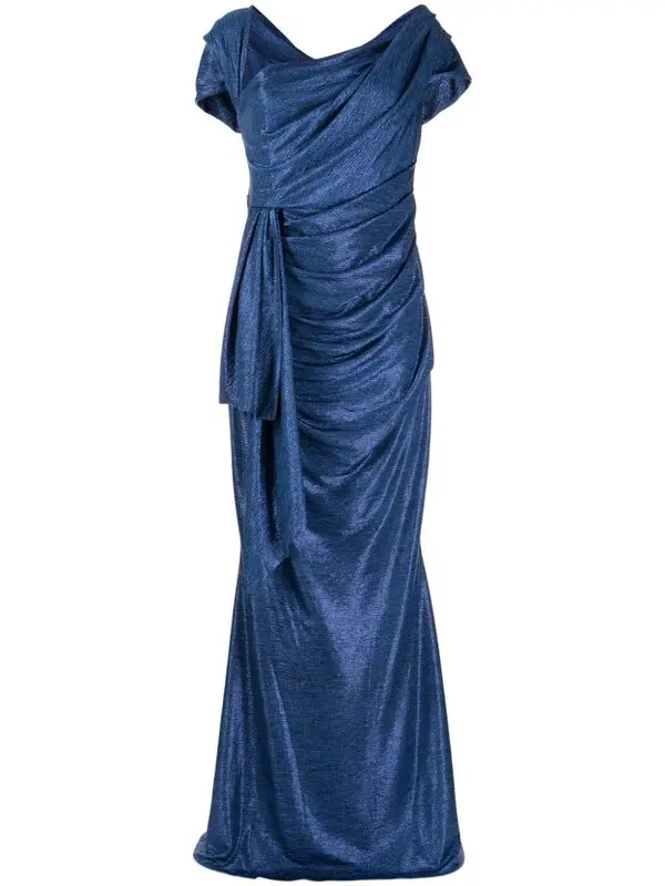 Talbot Runhof Draped Lurex Mermaid Gown