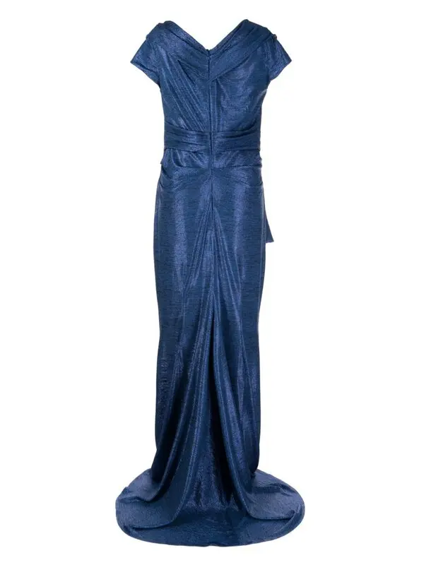 Talbot Runhof Draped Lurex Mermaid Gown