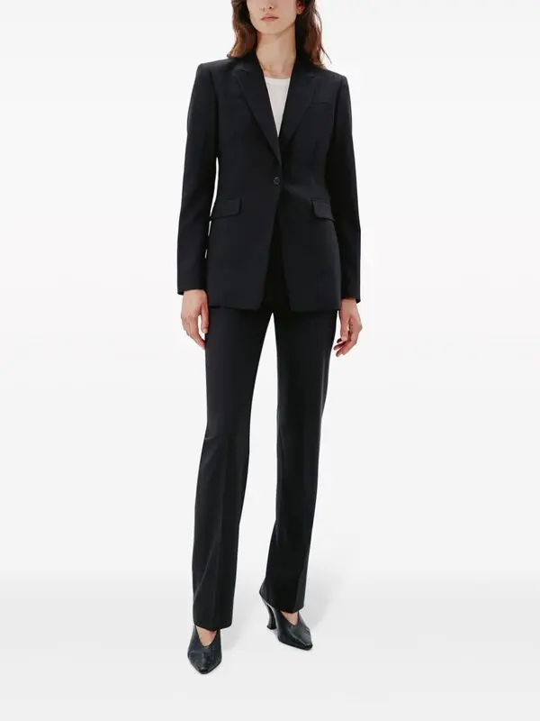 Another Tomorrow Single-breasted Merino Wool Blazer