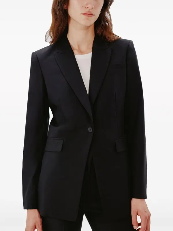 Another Tomorrow Single-breasted Merino Wool Blazer