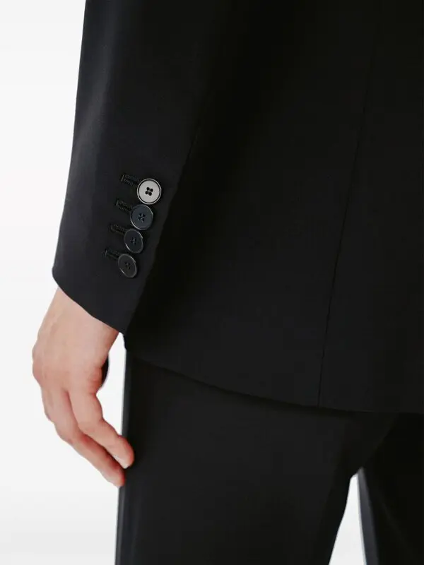 Another Tomorrow Single-breasted Merino Wool Blazer