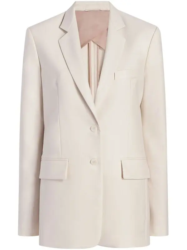 Another Tomorrow Oversized Single-breasted Blazer - Neutrals