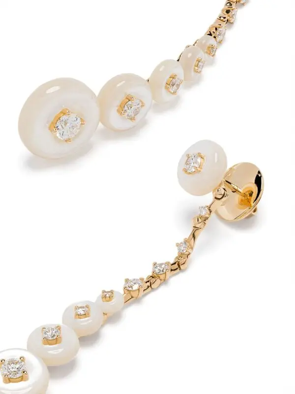 Fernando Jorge 18kt Gold Diamond And Mother-of-pearl Earrings
