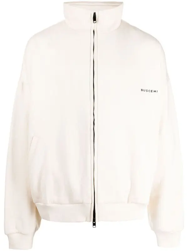 Buscemi Cotton Fleece Bomber Jacket - Neutrals