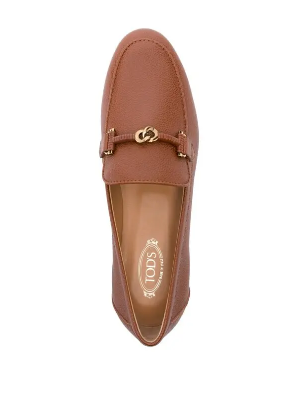 TOD'S Knot-plaque Leather Loafers