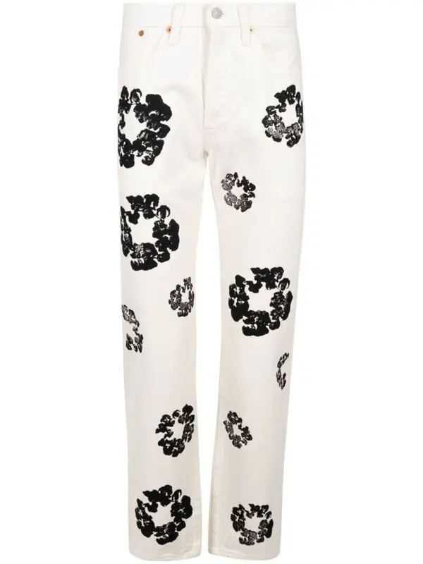 DENIM TEARS X Levi's Wreath-print Jeans