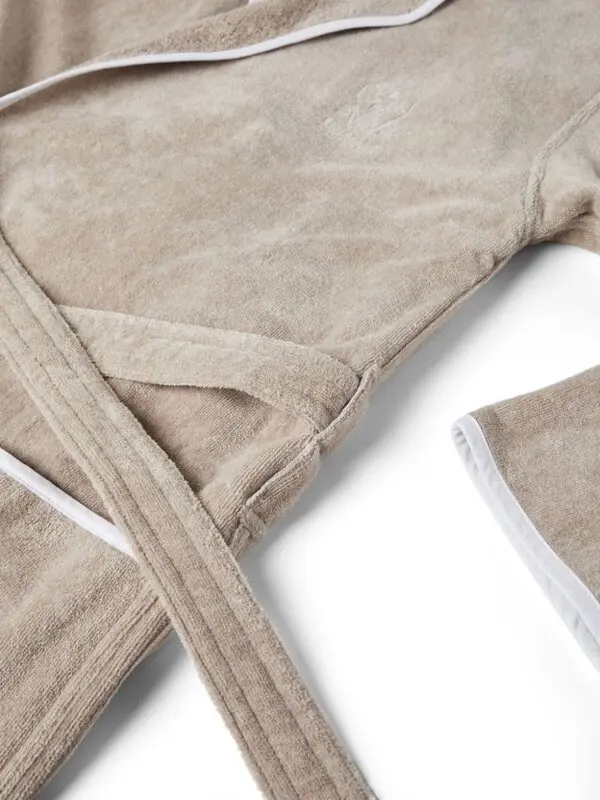 Brunello Cucinelli Belted Cotton Bath Robe - Neutrals
