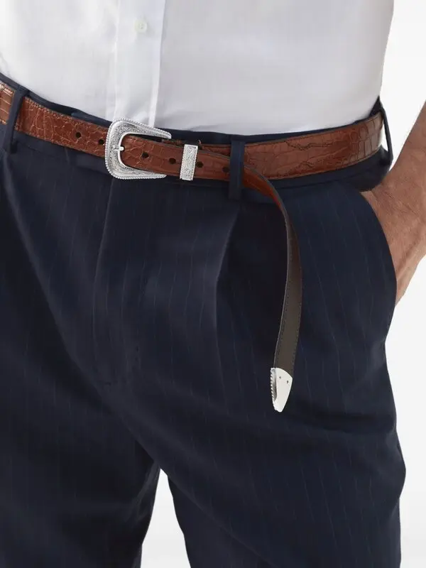Brunello Cucinelli Tapered-leg Wool Trousers - Blue