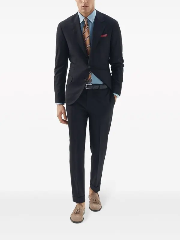 Brunello Cucinelli Super 150s Virgin Wool Four Season Batavia Twill Blazer