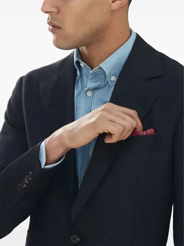 Brunello Cucinelli Super 150s Virgin Wool Four Season Batavia Twill Blazer
