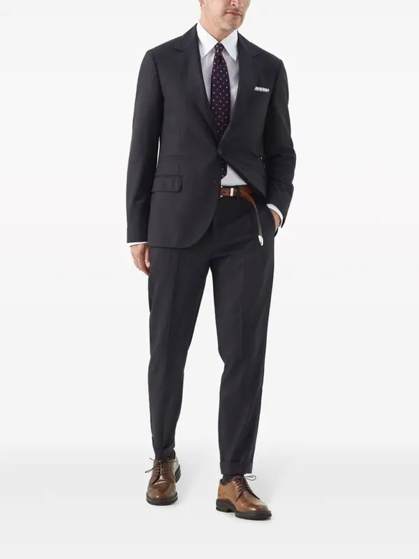 Brunello Cucinelli Houndstooth Virgin-wool Blazer - Grey