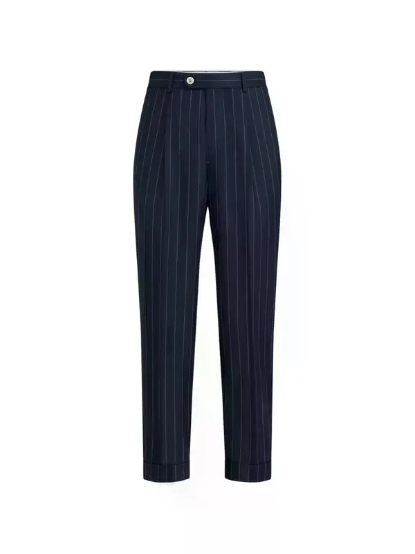 Brunello Cucinelli Tapered-leg Wool Trousers - Blue