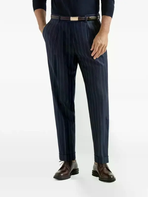 Brunello Cucinelli Tapered-leg Wool Trousers
