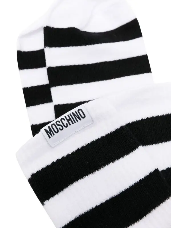 Moschino Striped Mid-calf Socks