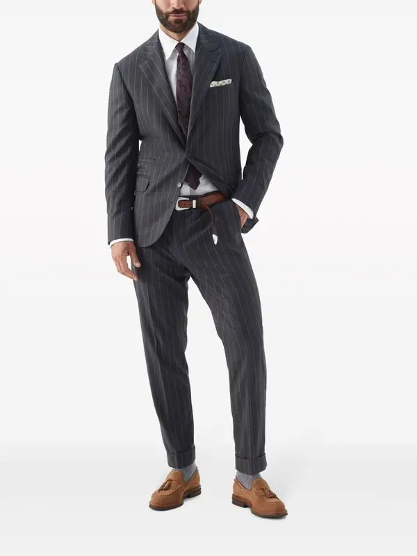 Brunello Cucinelli Chalk-stripe Wool Blazer