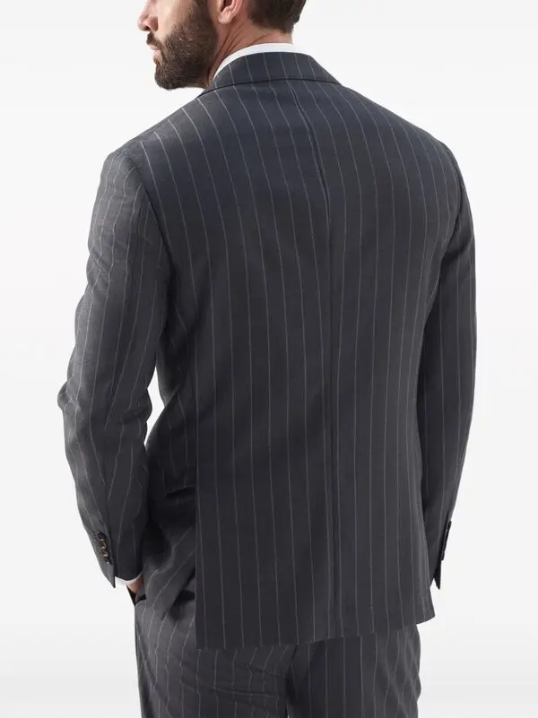 Brunello Cucinelli Chalk-stripe Wool Blazer