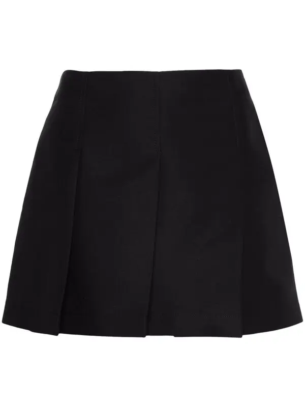 Marni Pleated A-line Mini Skirt - Black