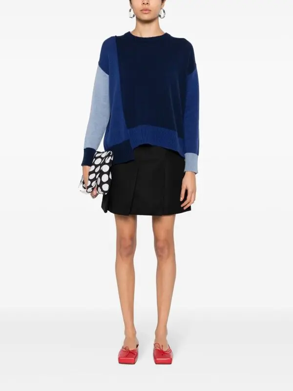 Marni Pleated A-line Mini Skirt - Black