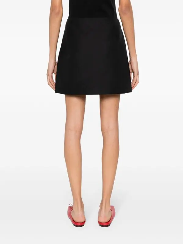 Marni Pleated A-line Mini Skirt - Black