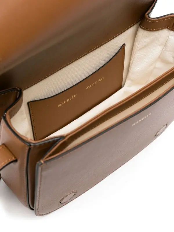 WANDLER Oscar Trunk Leather Crossbody Bag - Brown