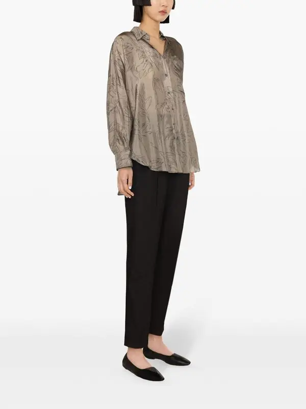Brunello Cucinelli Printed Silk Shirt