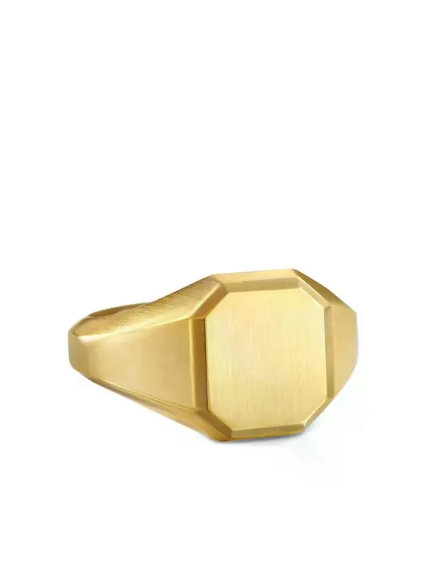 David Yurman 18kt Yellow Streamline Signet Ring - Gold