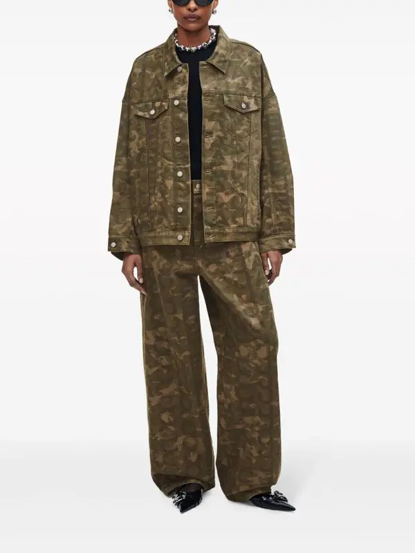 Marc Jacobs Camouflage-print Denim Trucker Jacket