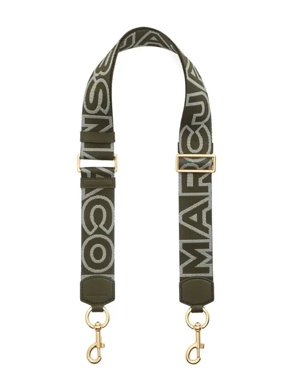 Marc Jacobs The Outline Logo Webbing Strap - Grey