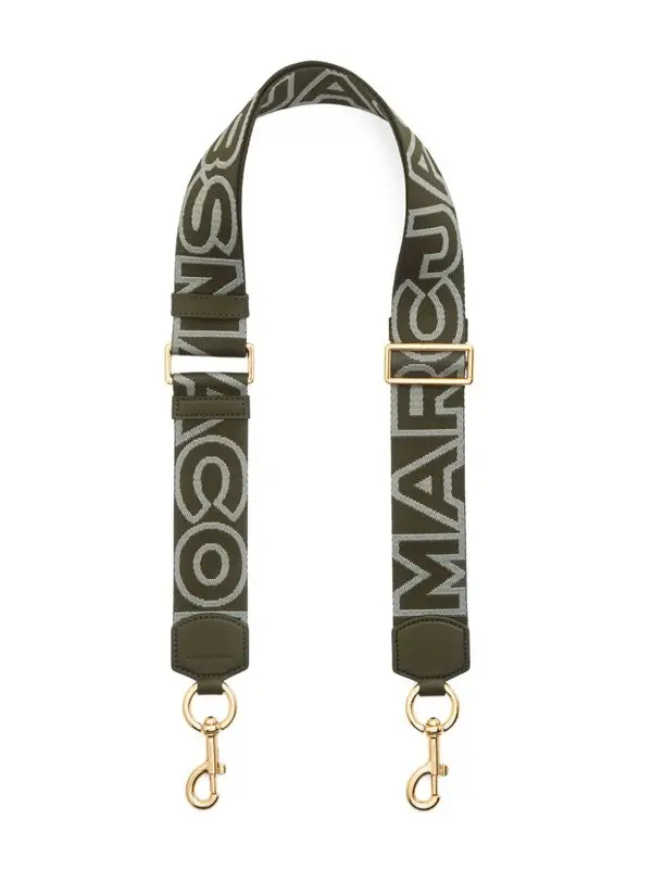 Marc Jacobs The Thin Outline Logo Bag Strap - Green