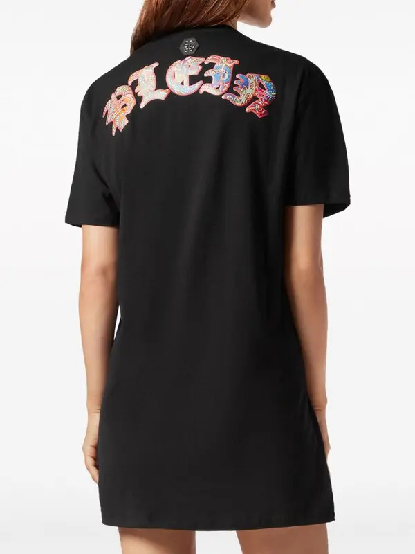 Philipp Plein Logo-print Cotton Minidress