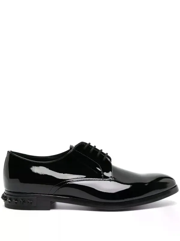 Philipp Plein Derby Stars Leather Oxford Shoes