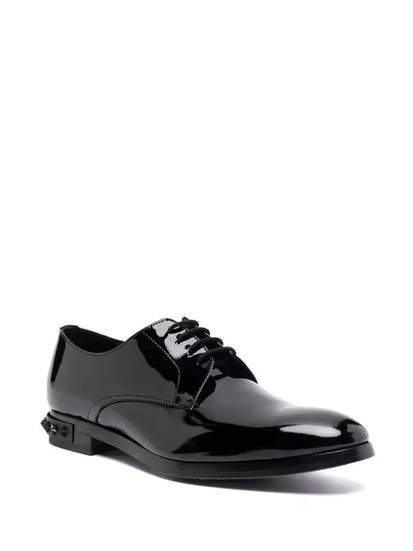 Philipp Plein Derby Stars Leather Oxford Shoes