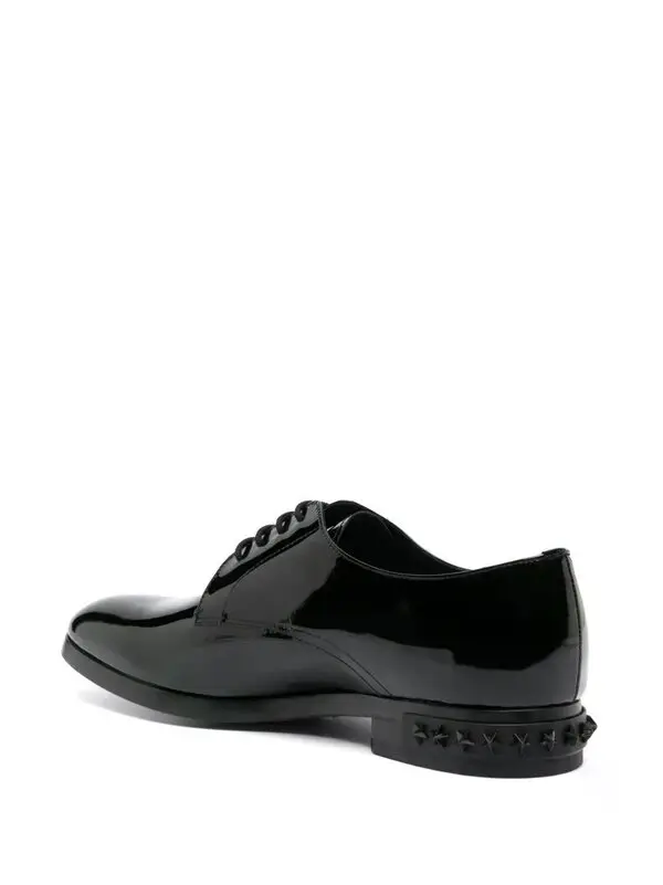 Philipp Plein Derby Stars Leather Oxford Shoes