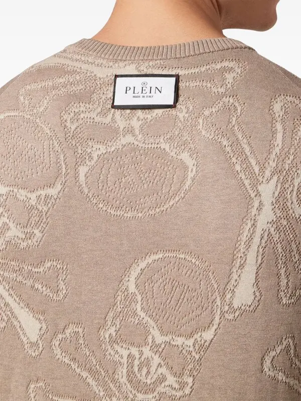 Philipp Plein Skull & Bones Jacquard Jumper