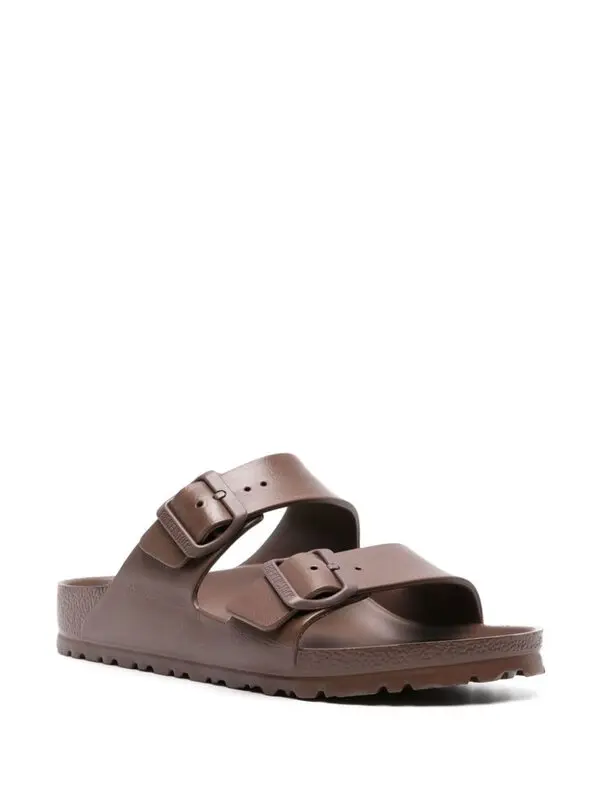 BIRKENSTOCK Arizona Buckle Slides - Brown