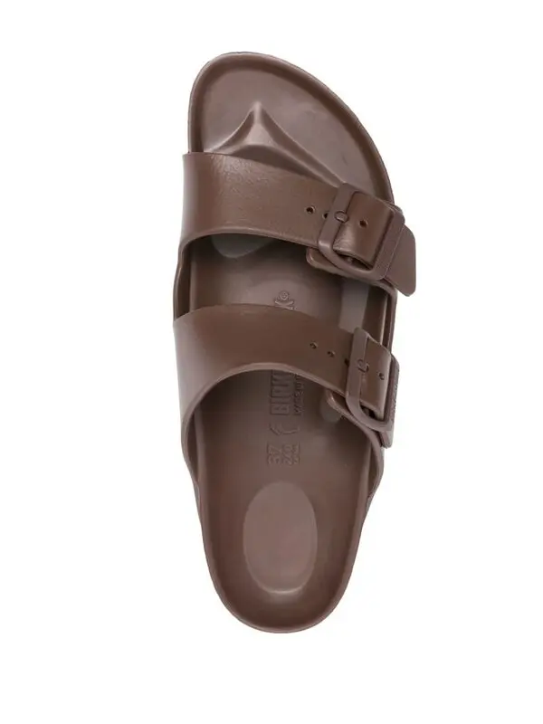 BIRKENSTOCK Arizona Buckle Slides - Brown