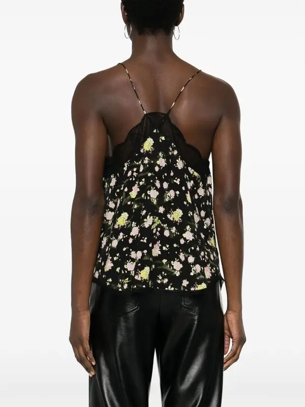 Zadig&Voltaire Floral-print Crepe Top - Black