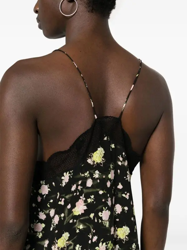 Zadig&Voltaire Floral-print Crepe Top - Black