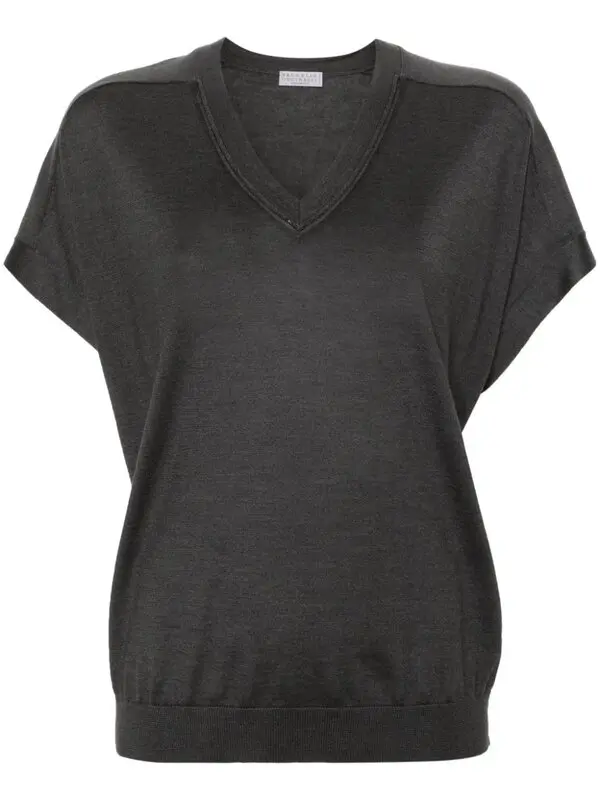 Brunello Cucinelli Crew-neck Knitted T-shirt