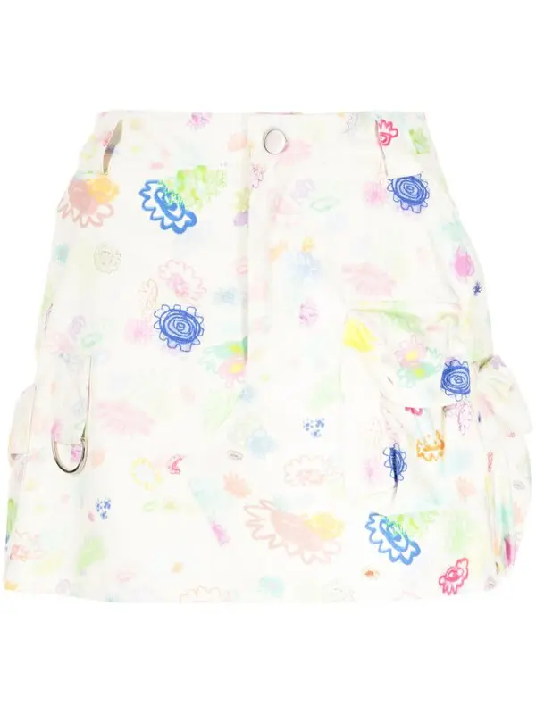 Collina Strada Floral-print Miniskirt