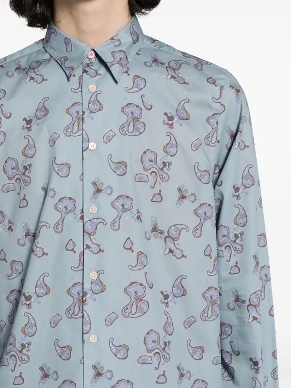 Paul Smith Paisley-print Cotton Shirt