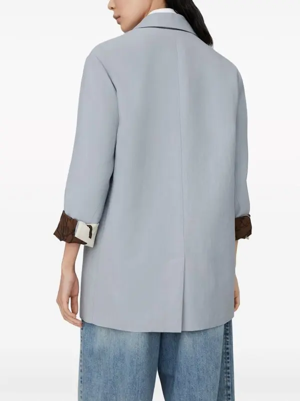 Brunello Cucinelli Single-breasted Blazer With Contrasting Cuffs