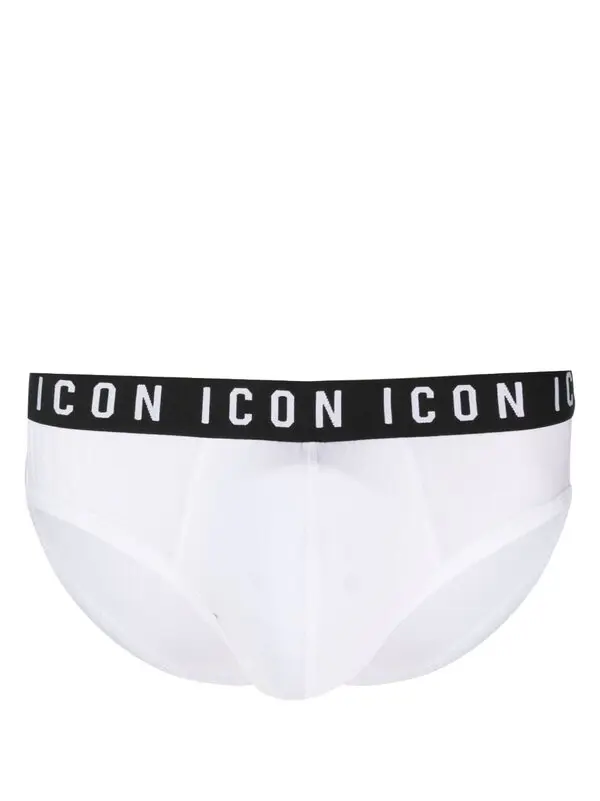 Dsquared2 Logo-waistband Cotton Briefs - White