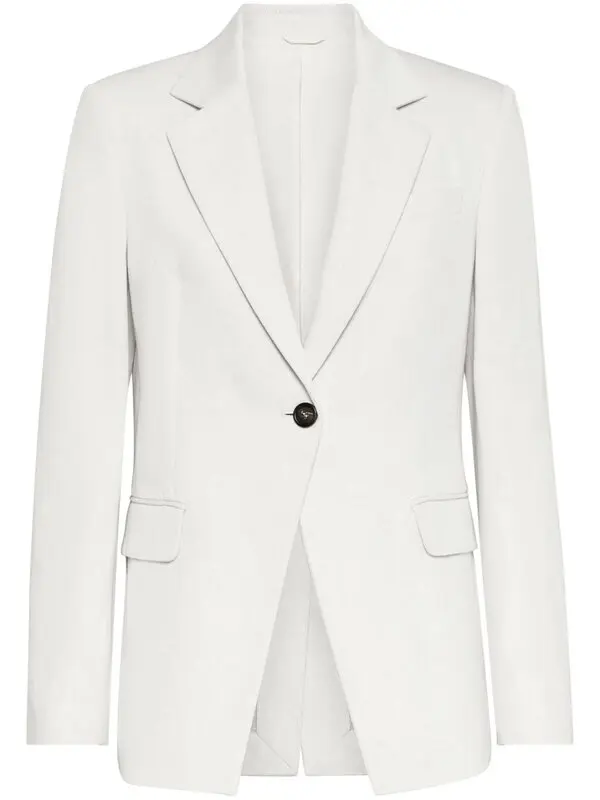 Brunello Cucinelli Gabardine-weave Single-breasted Blazer