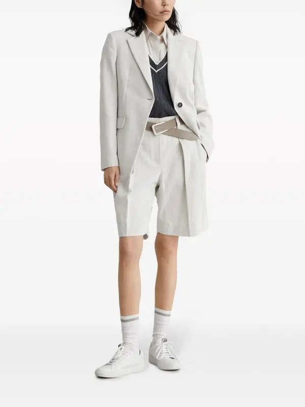 Brunello Cucinelli Gabardine-weave Single-breasted Blazer