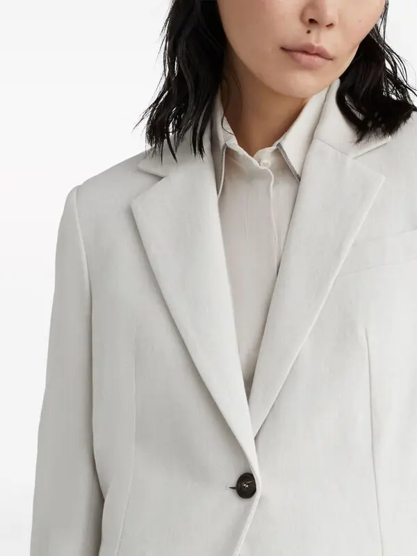 Brunello Cucinelli Gabardine-weave Single-breasted Blazer