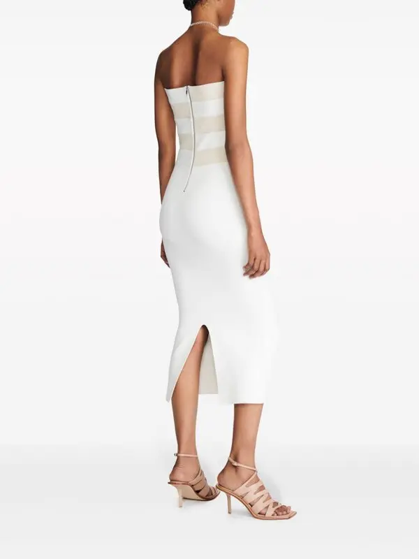 DION LEE Strapless Knitted Midi Dress